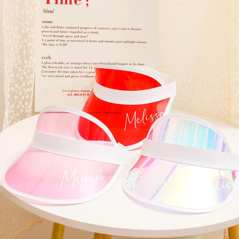 Personalized Party Visors, Custom Name Visors, Bridesmaid Gifts, Bridal ...