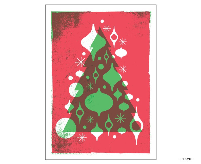 Christmas Card Set ( Set of 8) / Christmas Tree Card / Christmas ...