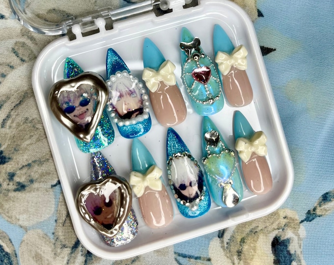 GOJO JJK Anime Fangirl Pendant Nails! "daddy's Home" Anime Set! Anime ...