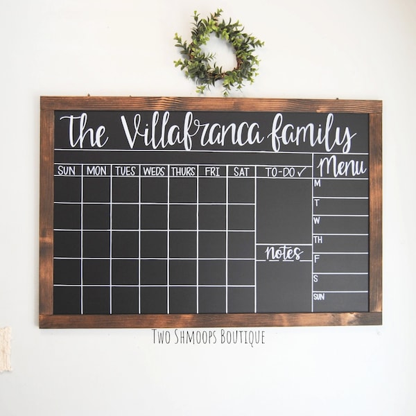 Chalkboard Calendar - Etsy