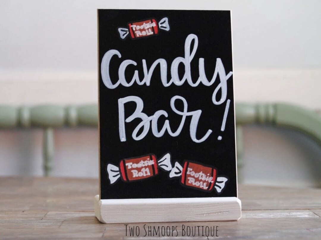 Chalkboard Sign With Stand Coffee Bar Sign Candy Bar Sign Blank or ...