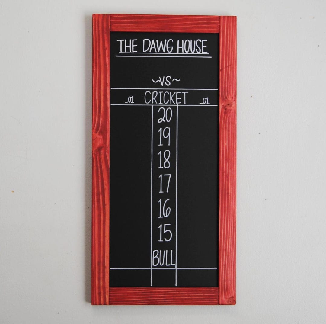 Custom Darts Scoreboard, Personalized Cricket Scoreboard, Chalkboard ...