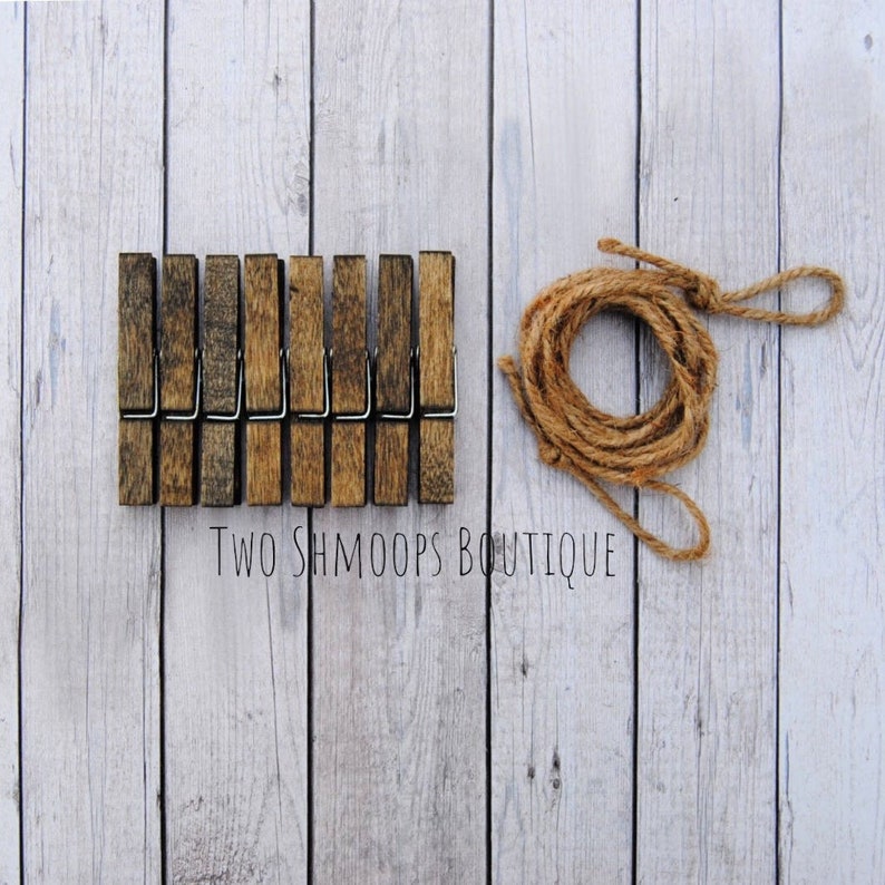 Photo Banner Clothespin Clips and Twine Display Photos or - Etsy