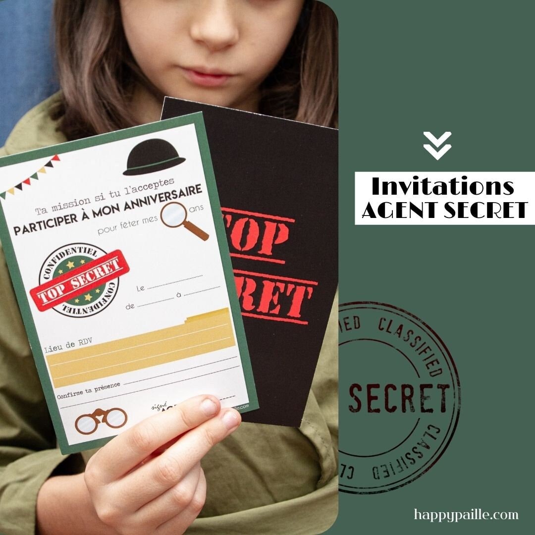Secret Agent Birthday Card Spy Birthday Invitation - Etsy