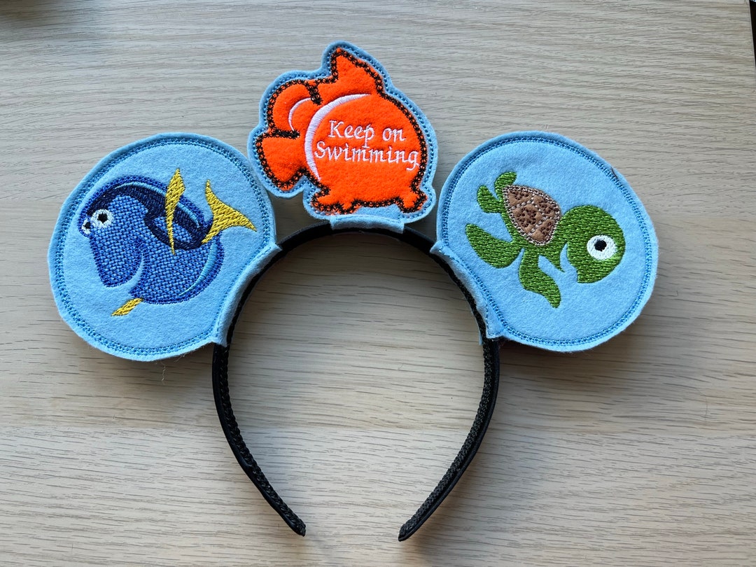 Nemo Lost Fish Squirt Dory Disney Inspired Mickey Minnie Mouse Ears - Etsy