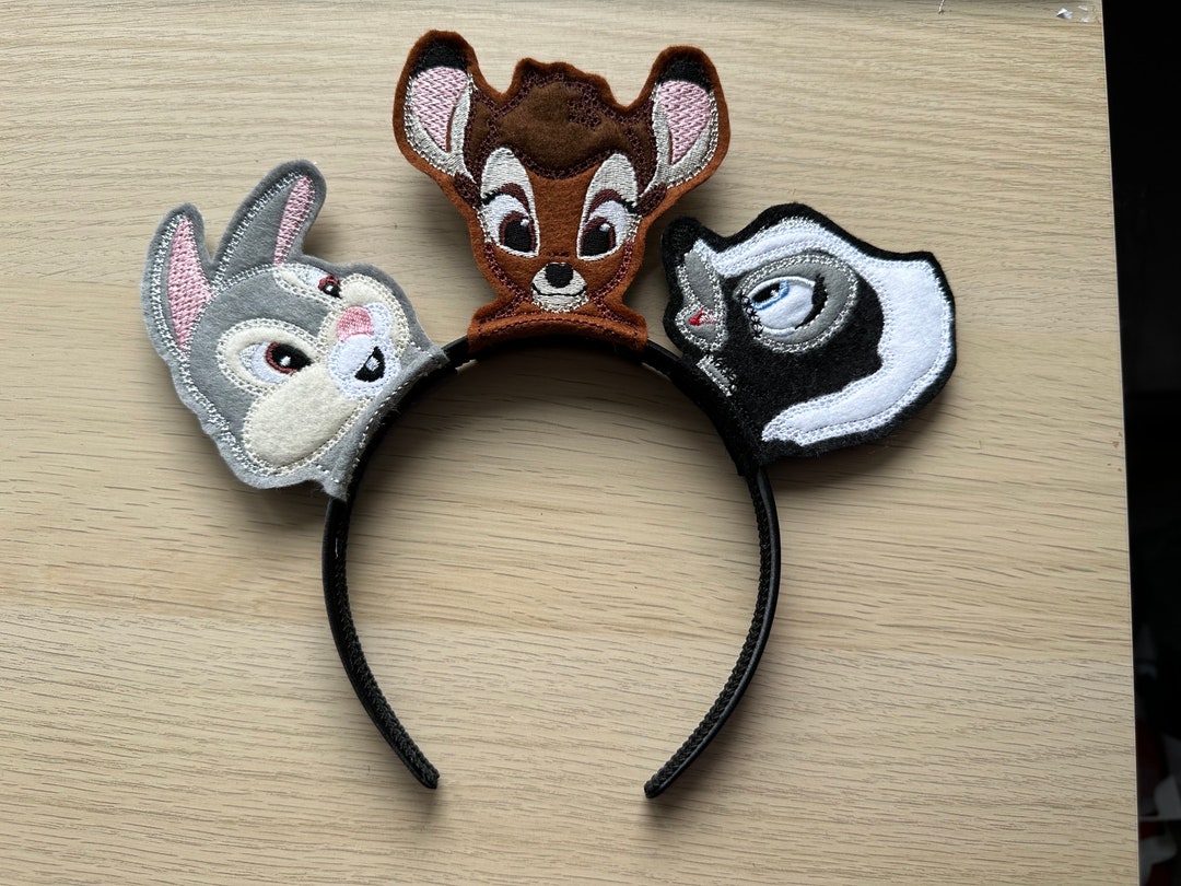 Bambi Forest Friends Thumper Flower Mickey Minnie Mouse Ears Disney ...