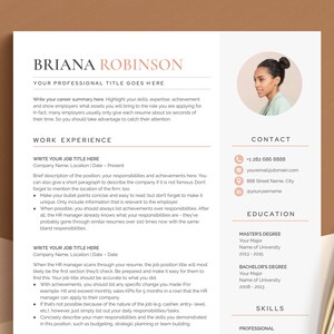 Google Docs Resume Template, Modern Resume CV Template With Picture ...