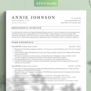 ATS Resume Template: Modern CV Design for Word, Pages, Google Docs - Etsy
