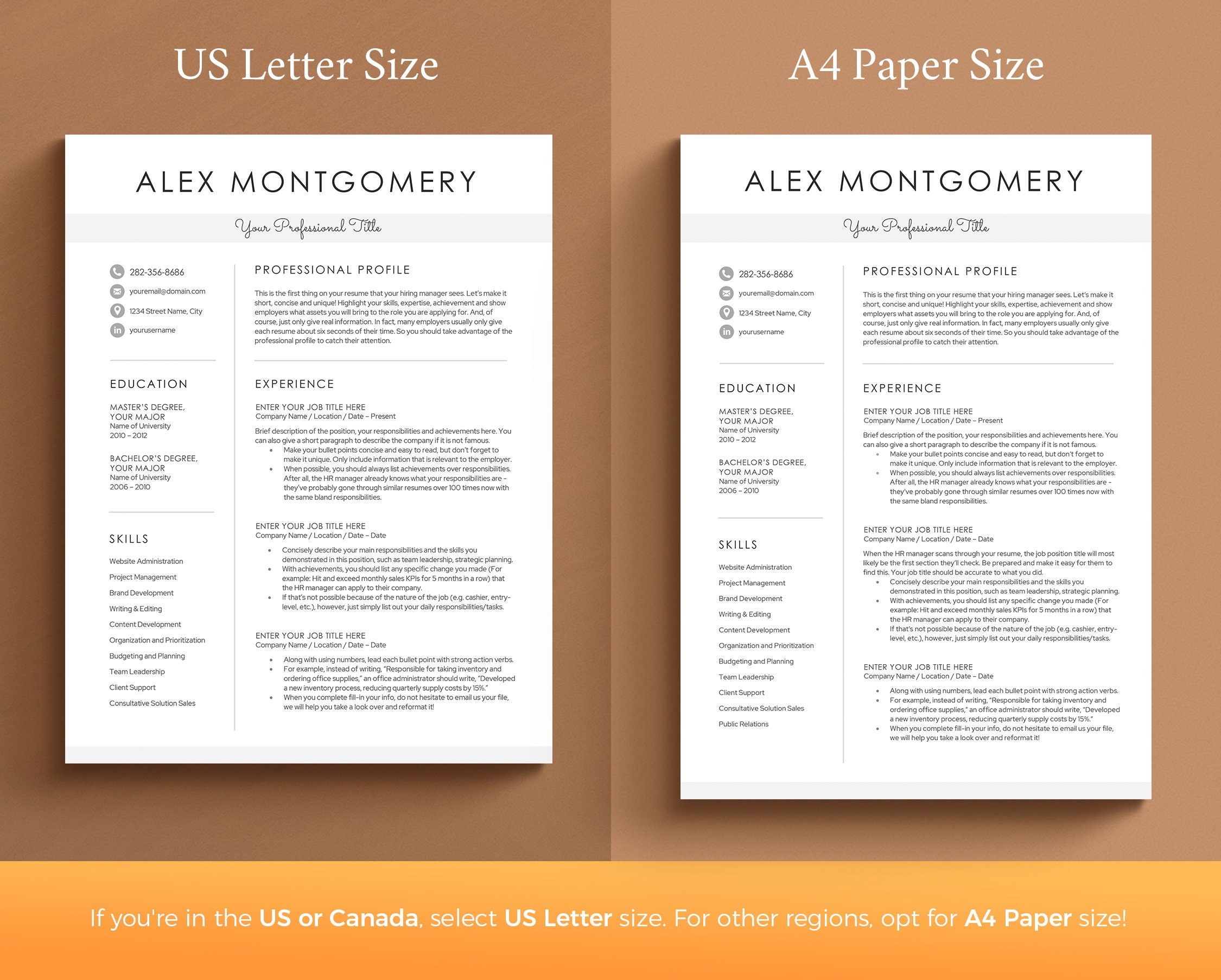 Creative Resume Template, Modern Clean Resume Template for Word & Pages ...