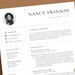 Professional Resume Template, Headshot Resume Template for Word, Pages ...