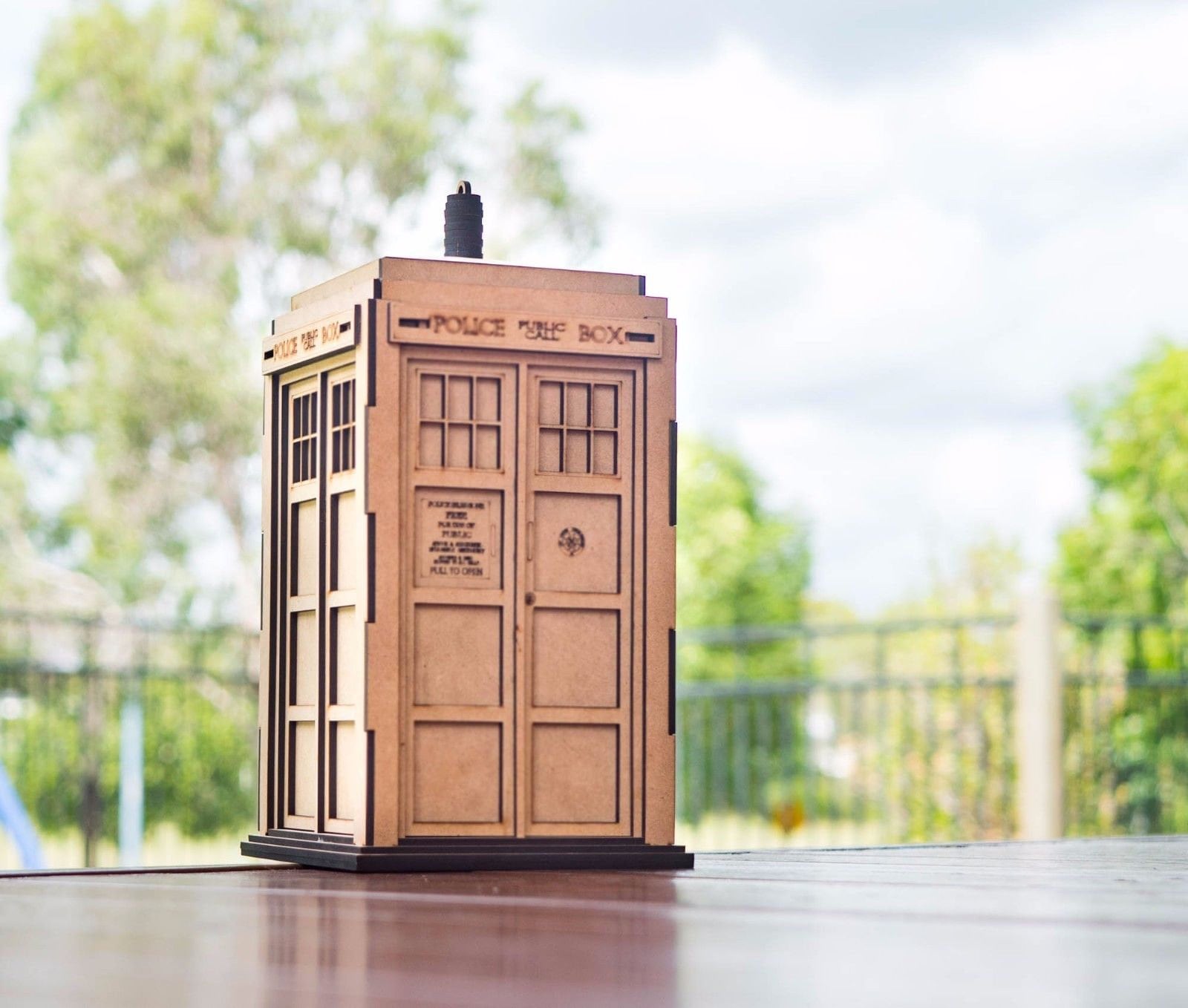 The Tardis a Laser Cut Wooden 3D Model - Etsy Australia