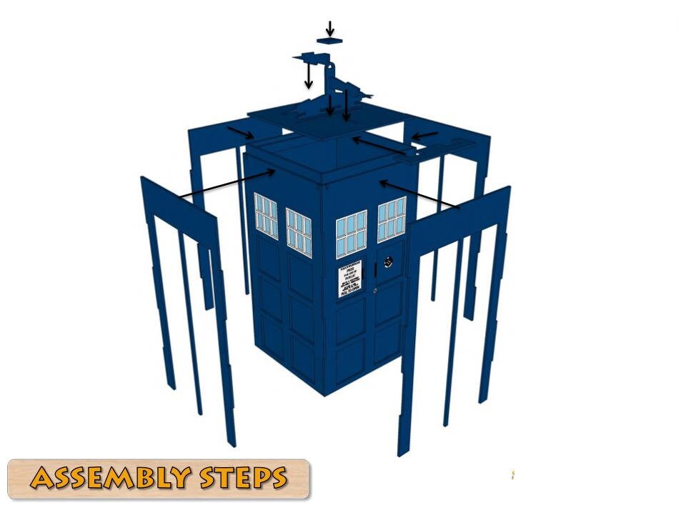 The Tardis a Laser Cut Wooden 3D Model - Etsy Australia
