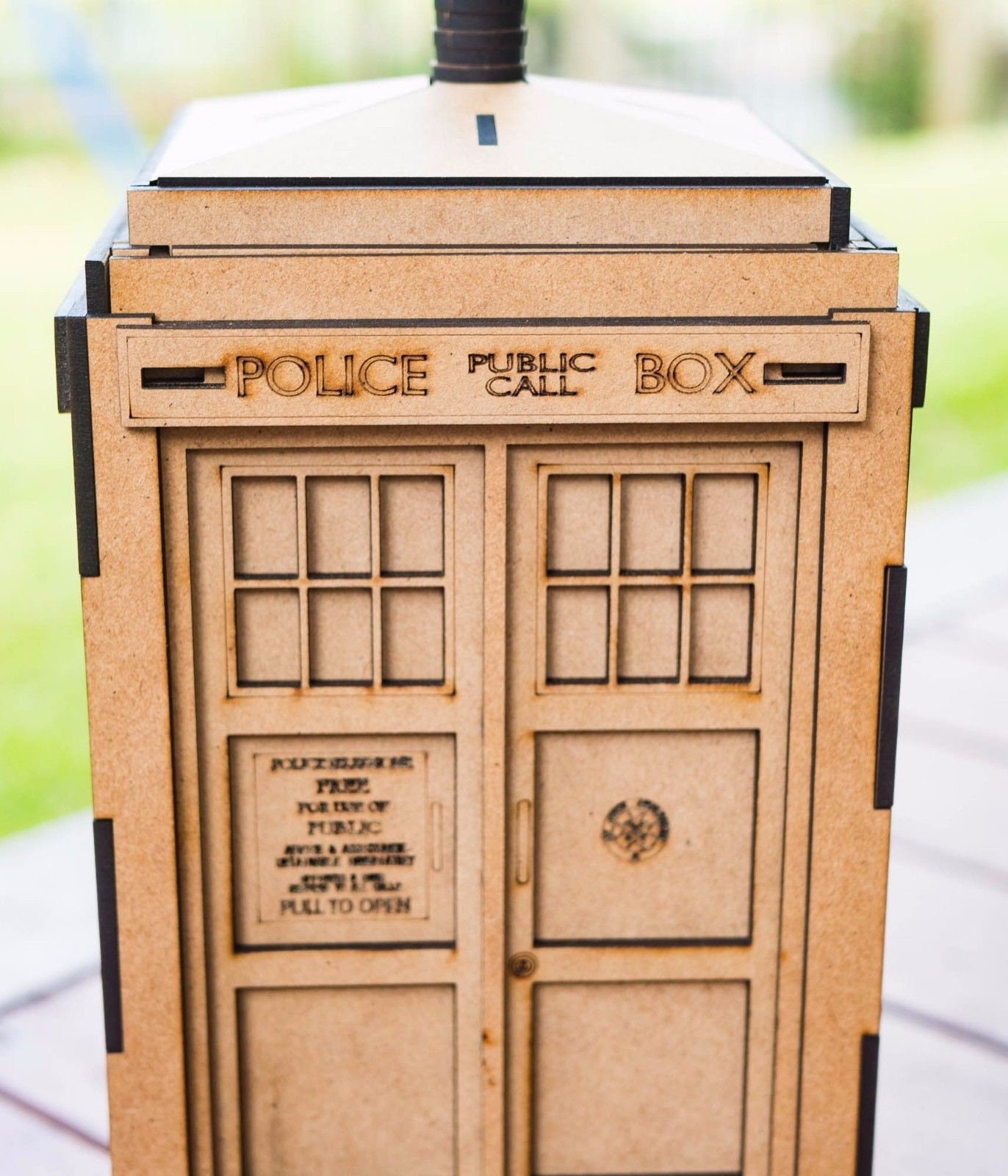 The Tardis a Laser Cut Wooden 3D Model - Etsy Australia