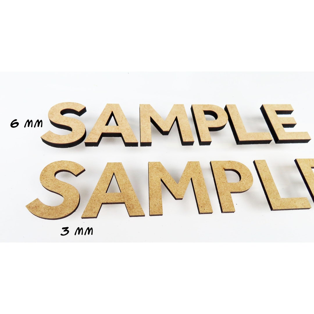 Effra Font MDF Wooden Letters Custom Cut, Unfinished Wood Letter, Laser ...