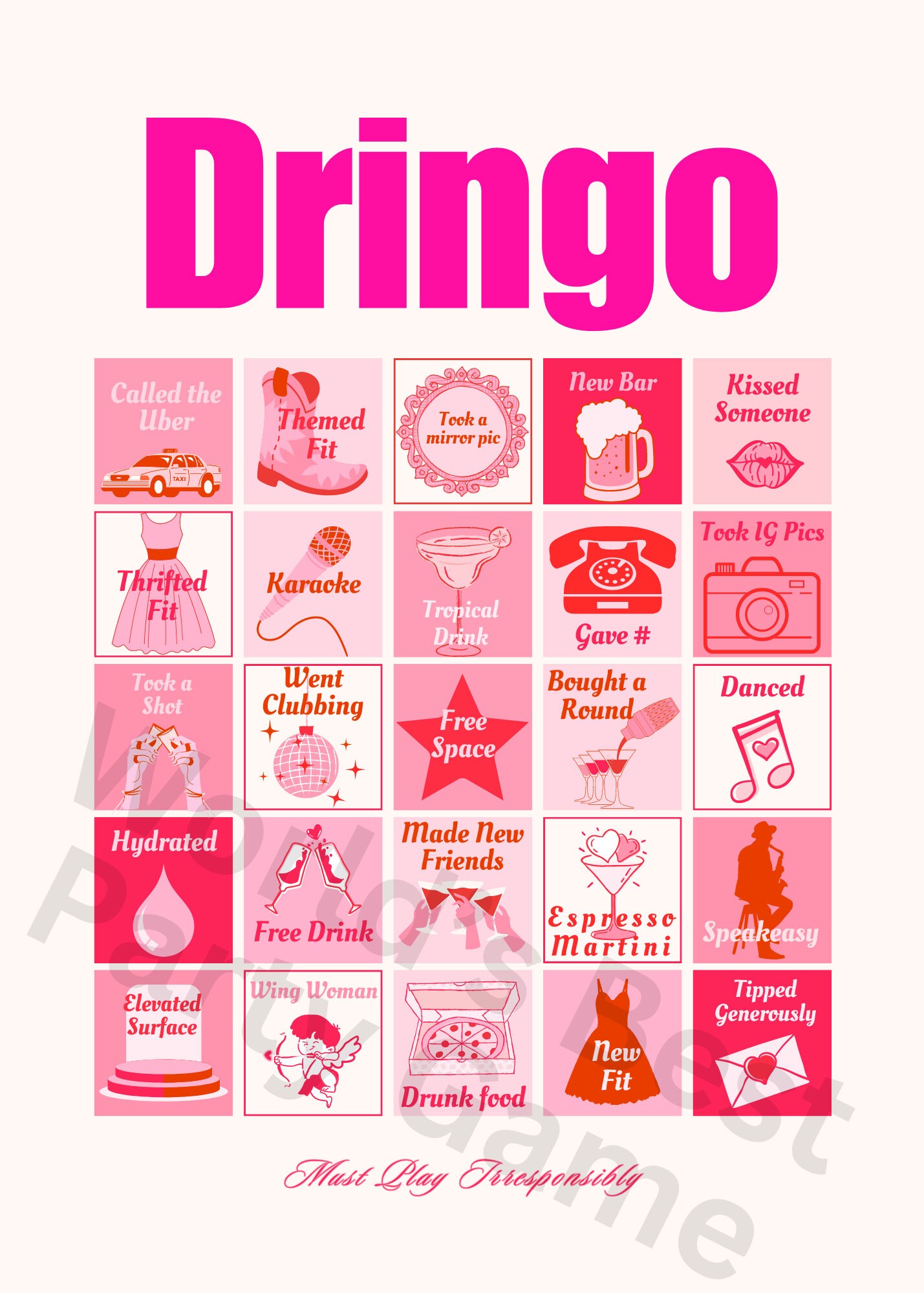 Party Bingo - Etsy