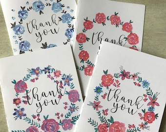 Watercolor thank you | Etsy