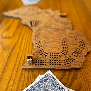 Michigan State Cribbage Board - A Thoughtful Fun Custom Gift ...