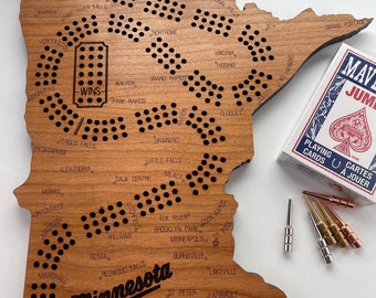 Minnesota Cribbage Board - Etsy