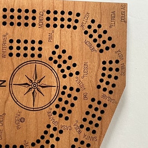 Arizona Cribbage Board - Perfect Custom Gift for Game Night - Engraved ...