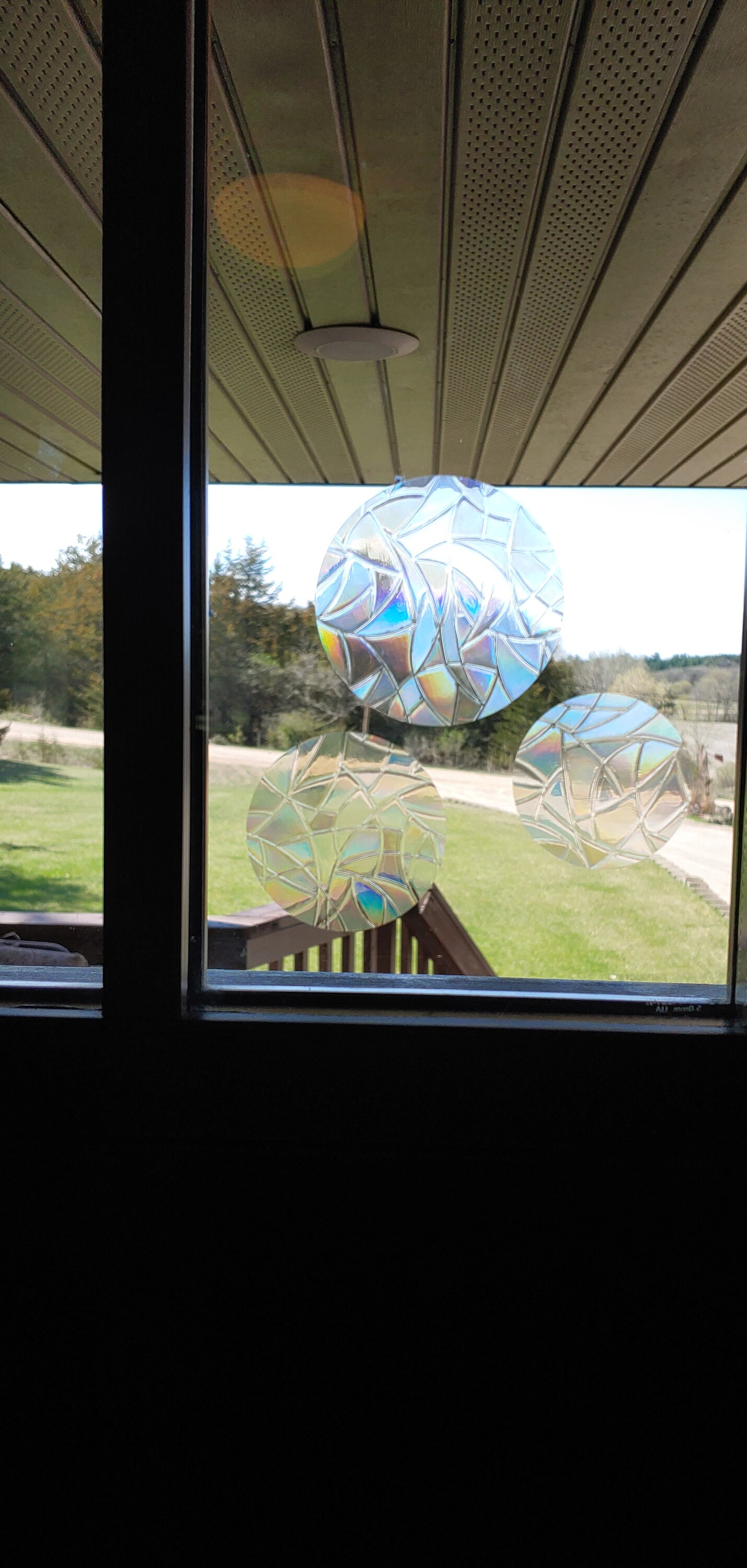 Circle Static Window Clings 10 Rainbow Prism Prevent Bird Collisions - Etsy