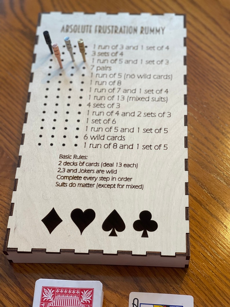Absolute Frustration Rummy Game Night Rummy Card Game - Etsy