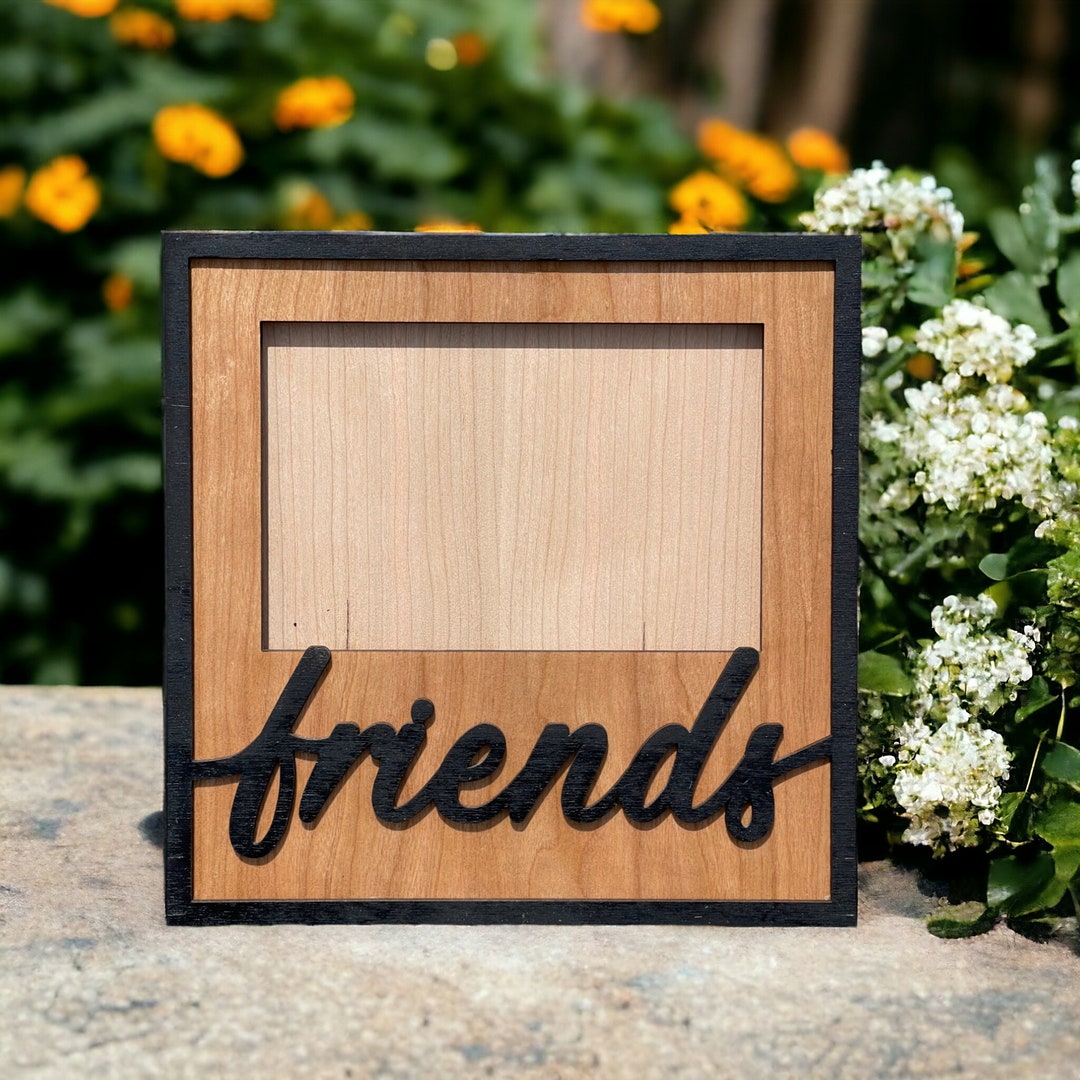 Handmade Cherry Wood 'friends' Picture Frame - 4x6 Photo Display - Etsy