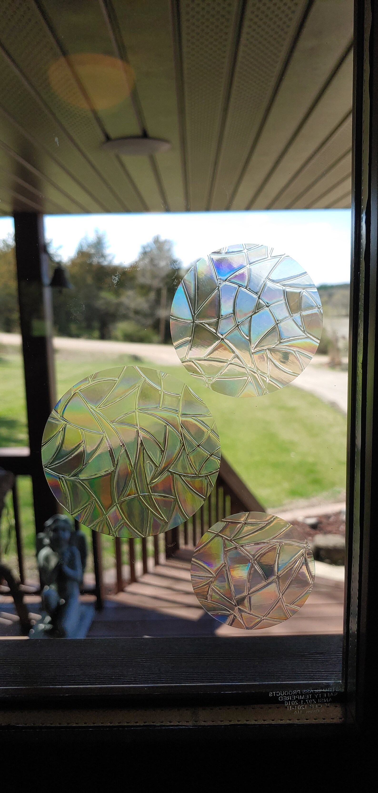 Circle Static Window Clings 10 Rainbow Prism Prevent Bird Collisions - Etsy