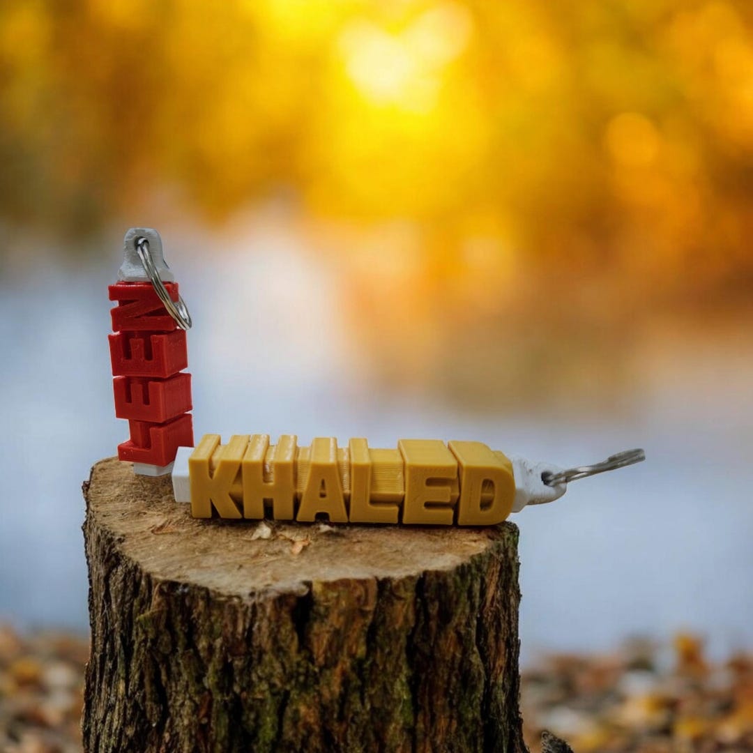 1/5 Psc Customizable Fidget Name Keychain Spinner Rotating Print on ...