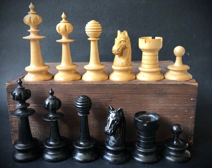 Rare Antique Austrian Chess Set Circa 1800’s - Etsy