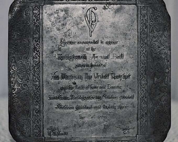 1923 Veiled Prophet Invitation - Etsy