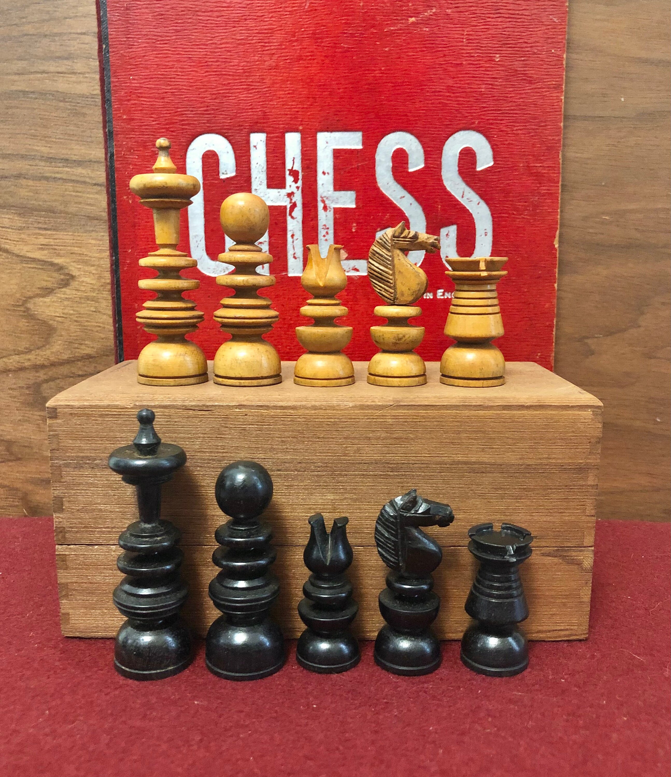 1800s St George Chess Set With Folding Board & Box Lot 245 - Etsy