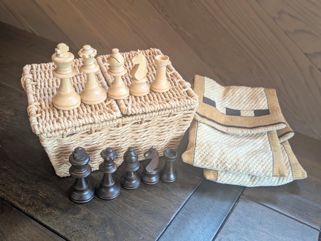 Rare Jules Pansu Paris Chess Set With Basket and Pouches Lot #688 - Etsy