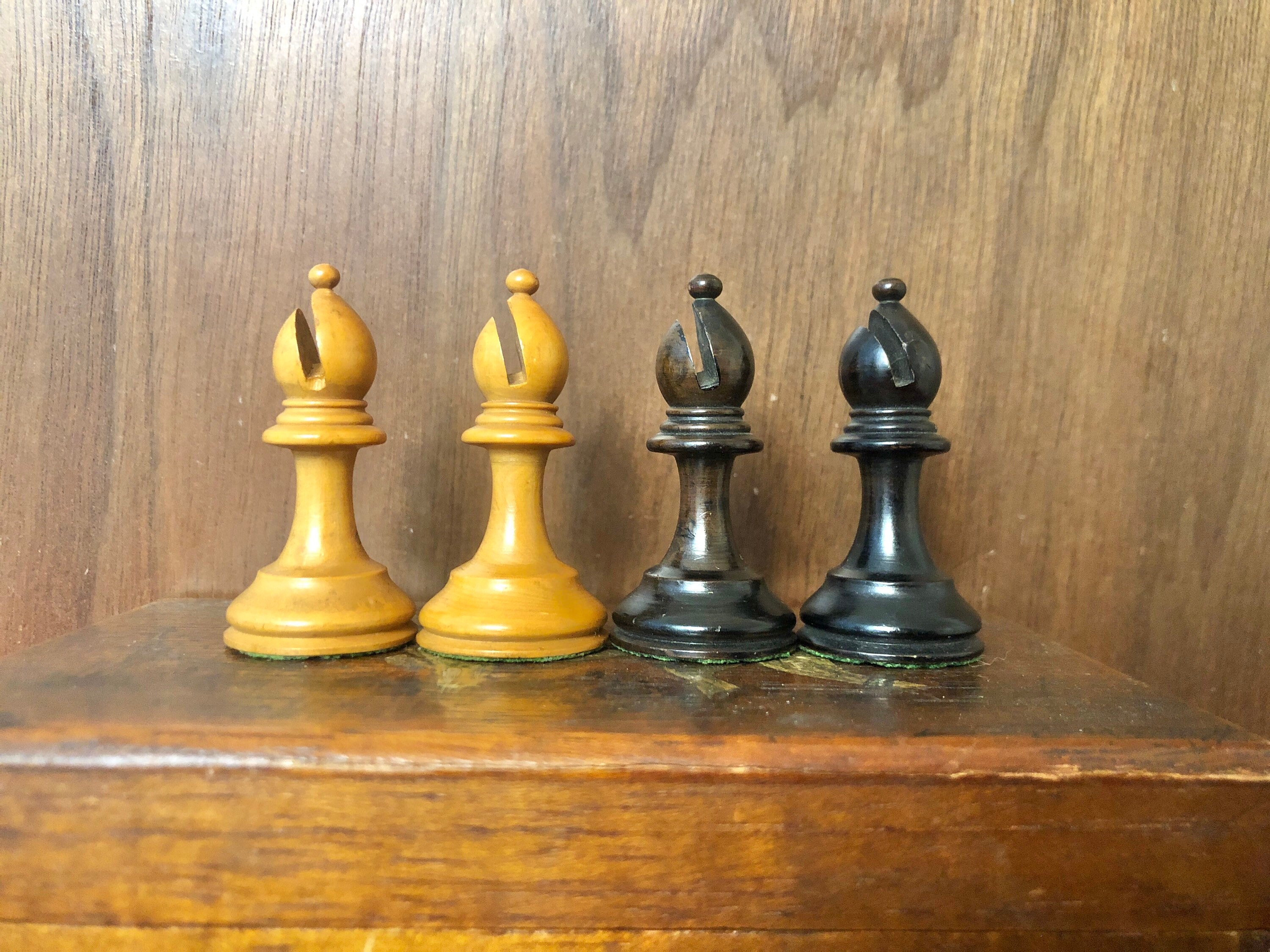 Antique English Library Staunton Chess Set Lot 339 - Etsy