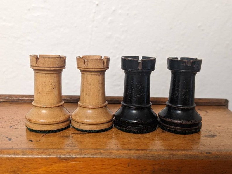 Rare Antique French Staunton Chess Set Lot 391 - Etsy