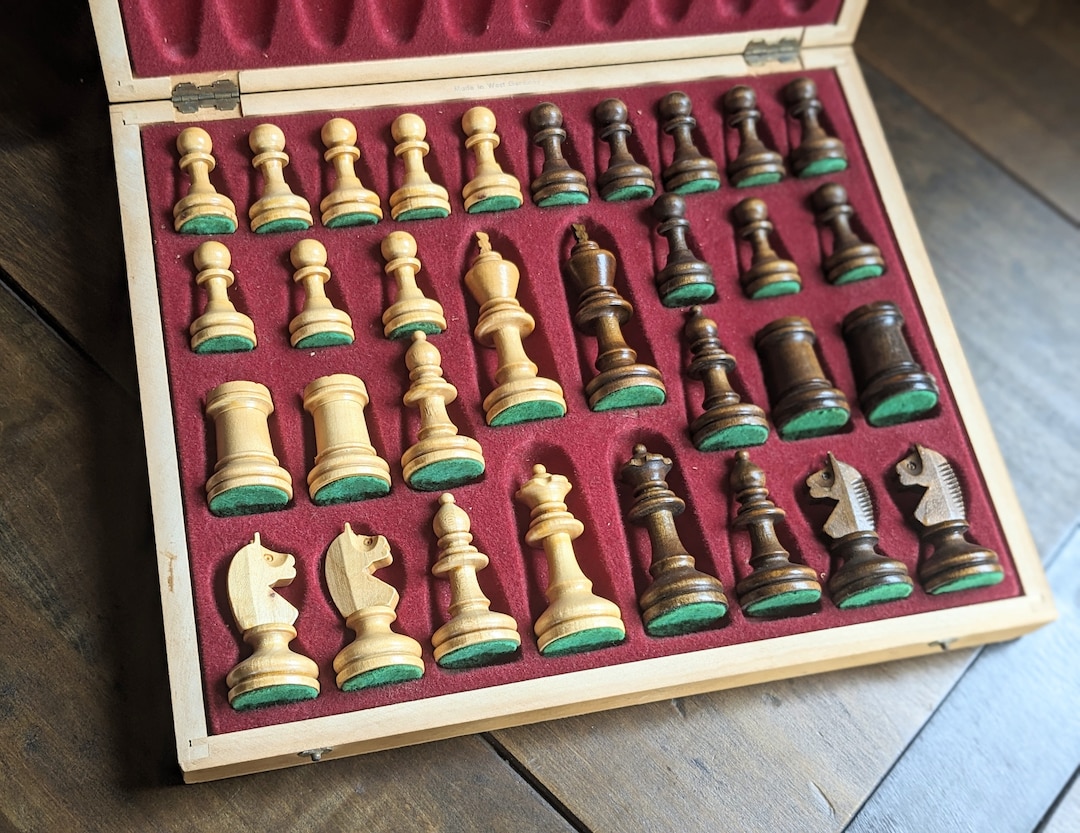 Bohemia Staunton Chess Set With Beautiful Wood Storage Case (NO BOARD ...