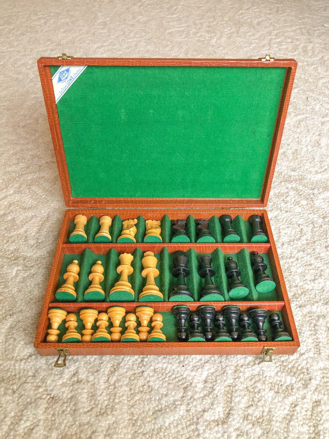 Rare E.S. Lowe Tournament Lardy Chess Set Lot #241 - Etsy