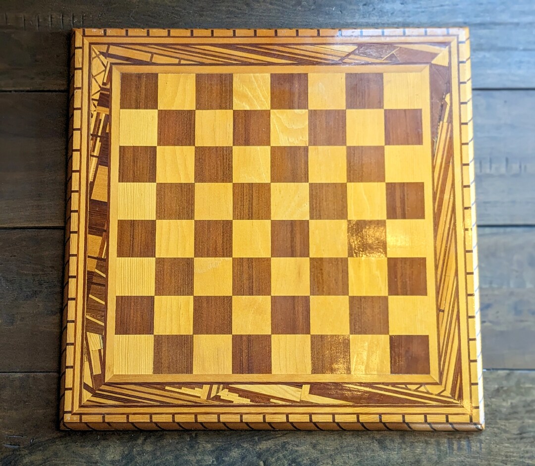 Custom Mid Century Artisanal Chess Board Lot #517 - Etsy