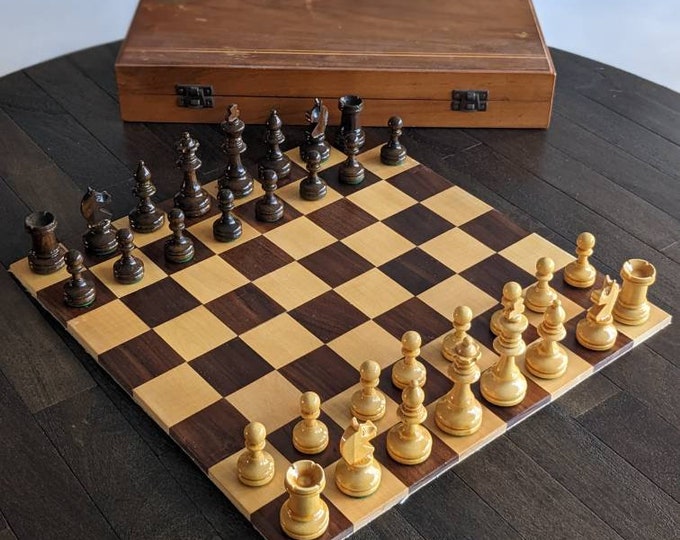 Rare West German Chess & Checkers Game Box Lot 425 - Etsy
