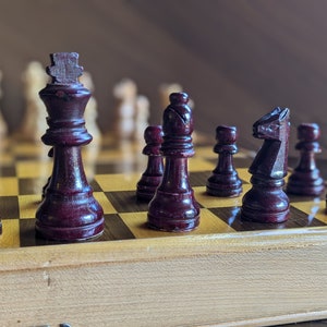 Rare Asian Staunton Chess Set With Beautiful Folding Board Lot #632 - Etsy