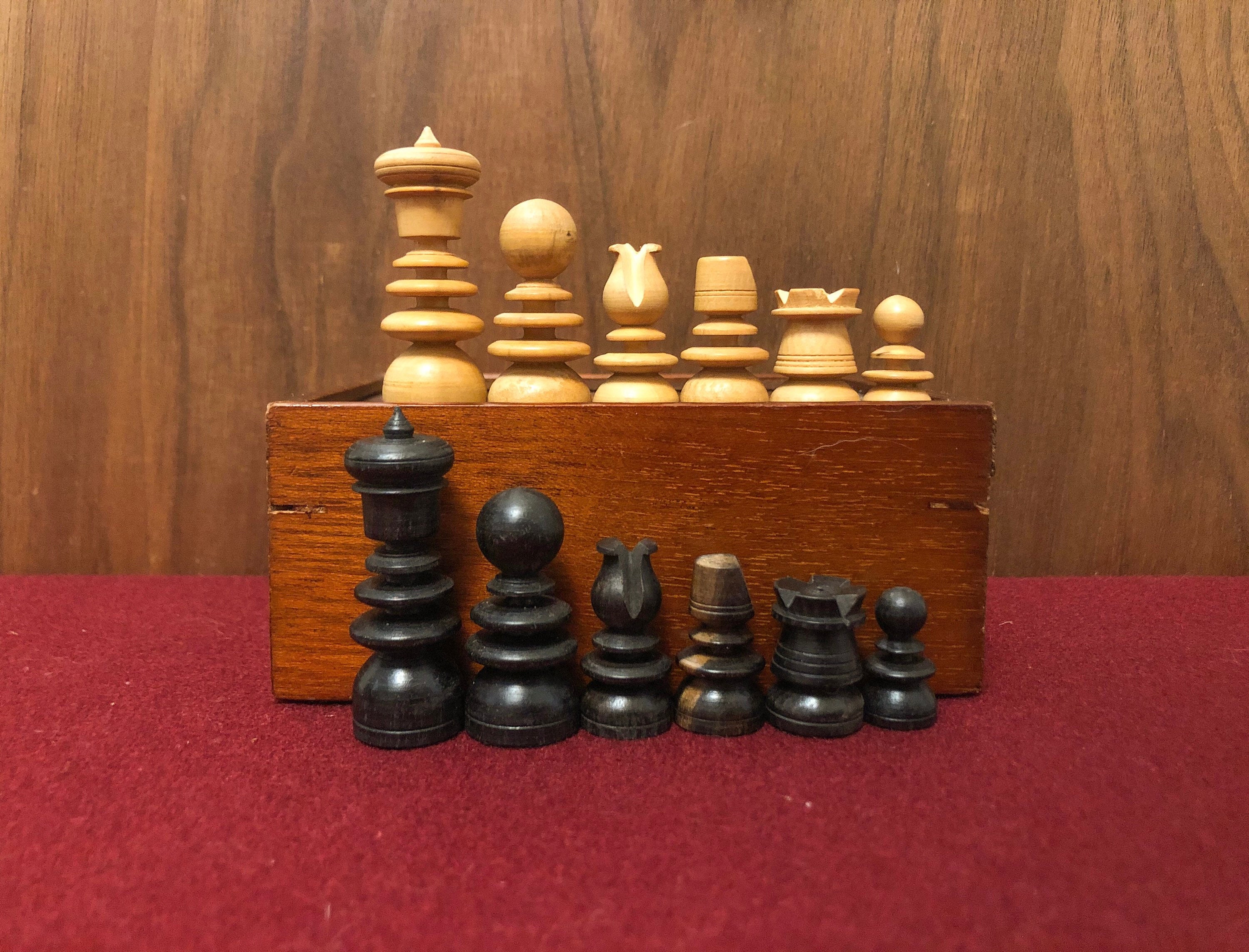 Antique slope Cut St. George Chess Set Lot 215 - Etsy UK