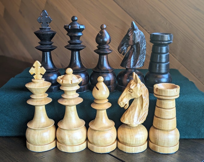 Giant Antique Philippine Staunton Chess Set Made With Exotic Wood Lot ...