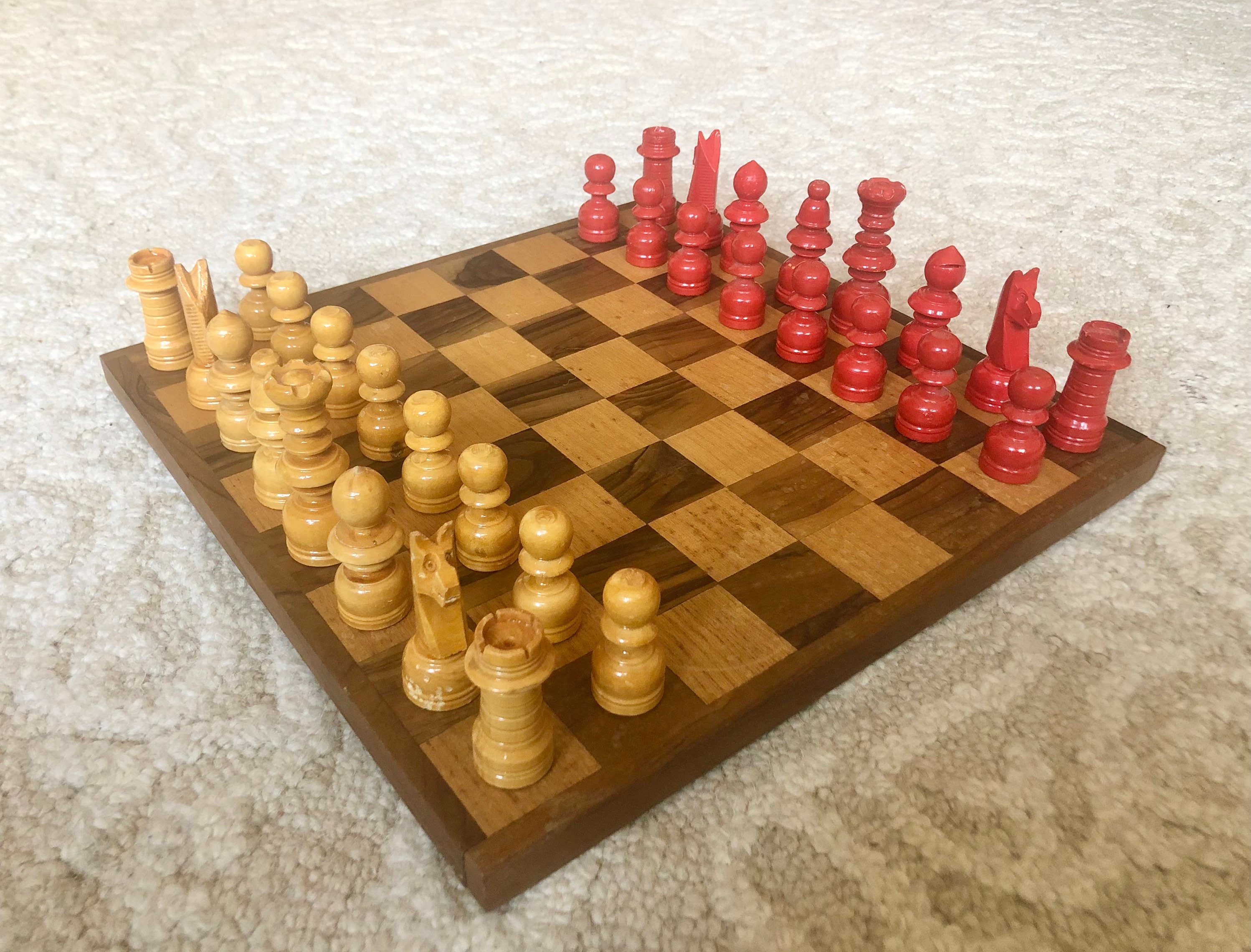 Unique Vintage Spanish Chess Set Lot 118 - Etsy