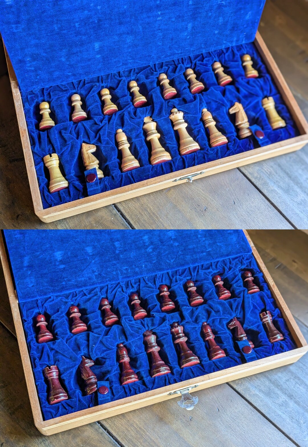 Rare Asian Staunton Chess Set With Beautiful Folding Board Lot #632 - Etsy
