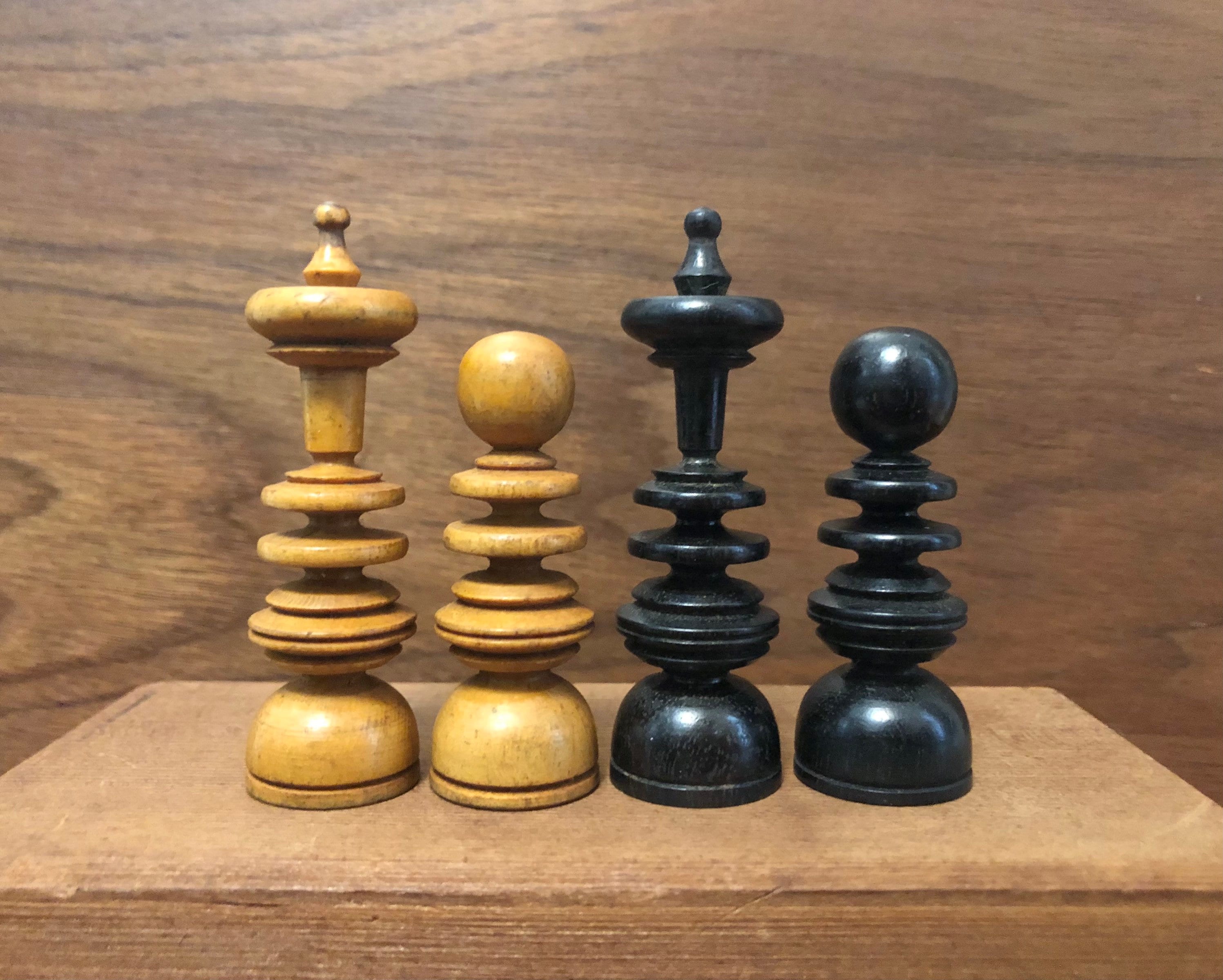 1800s St George Chess Set With Folding Board & Box Lot 245 - Etsy Australia