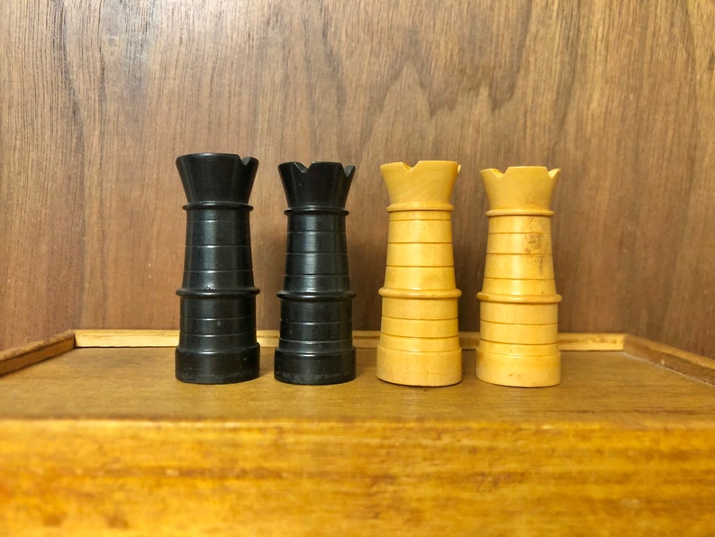 1800s French glass Eyed Knight Regency Chess Set Lot 366 - Etsy