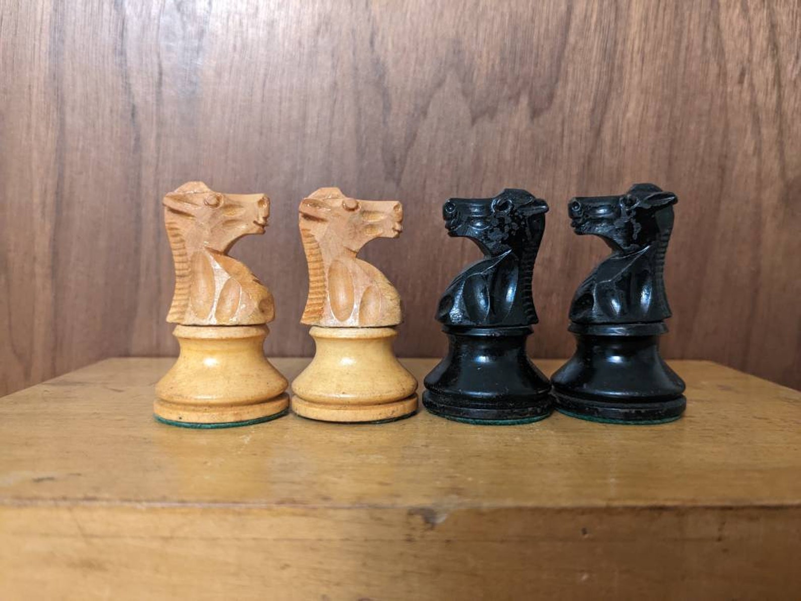 Antique French Staunton Chess Set Lot 381 - Etsy
