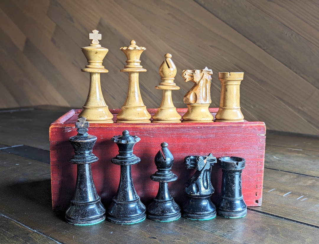 Antique French Tournament Proto Lardy Chess Set Lot #526 - Etsy