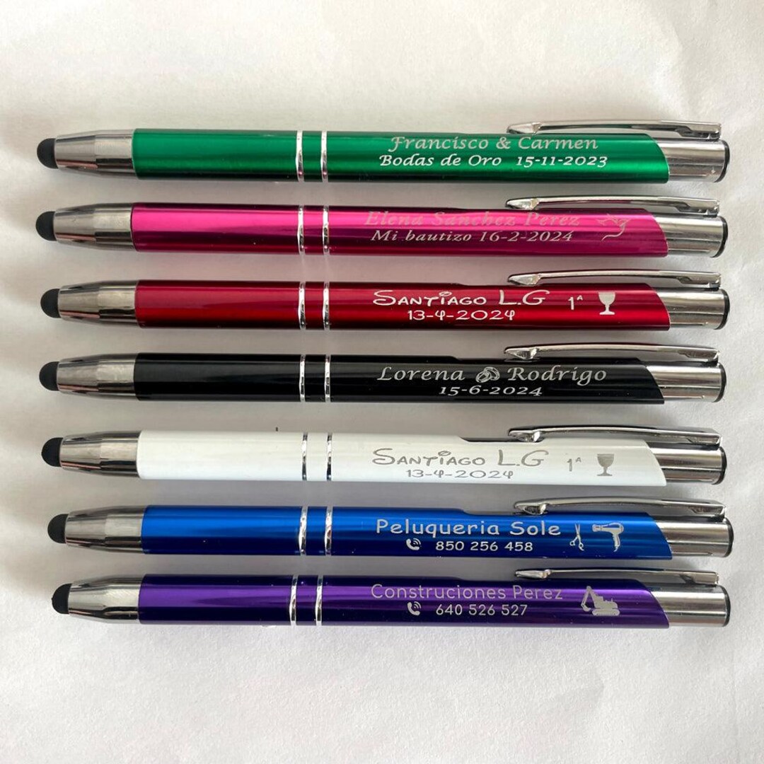 Personalized 2 in 1 Pens With Touch Switch Ideal for Weddings ...
