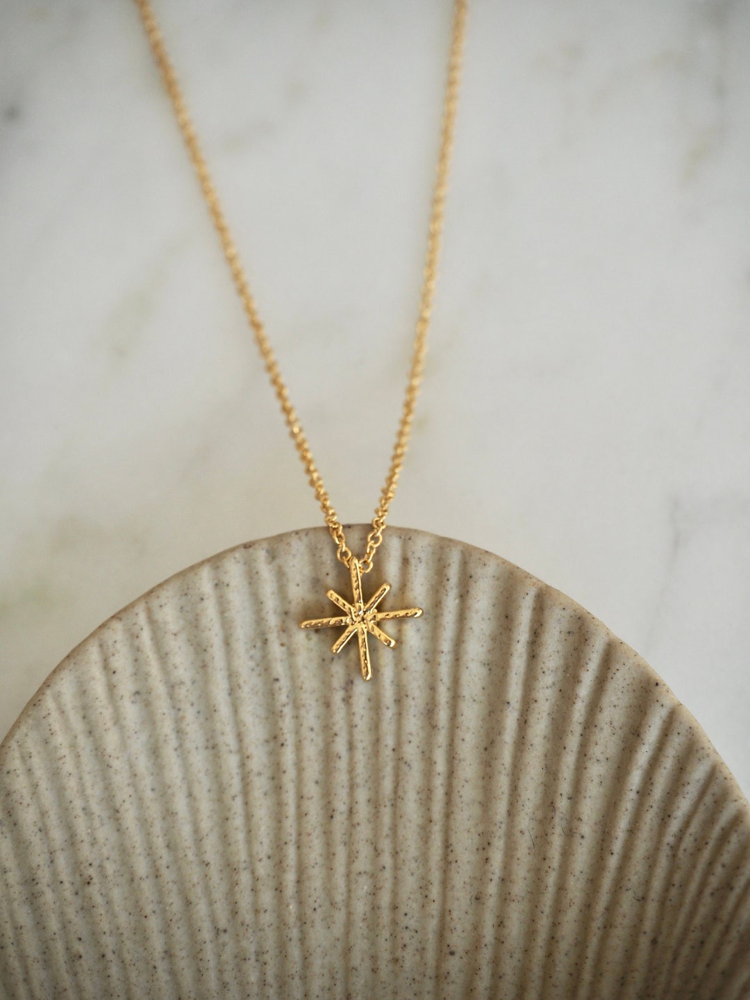Dainty Minimalist 14 K Gold Filled North Star Stargazer Asterisk Charm ...