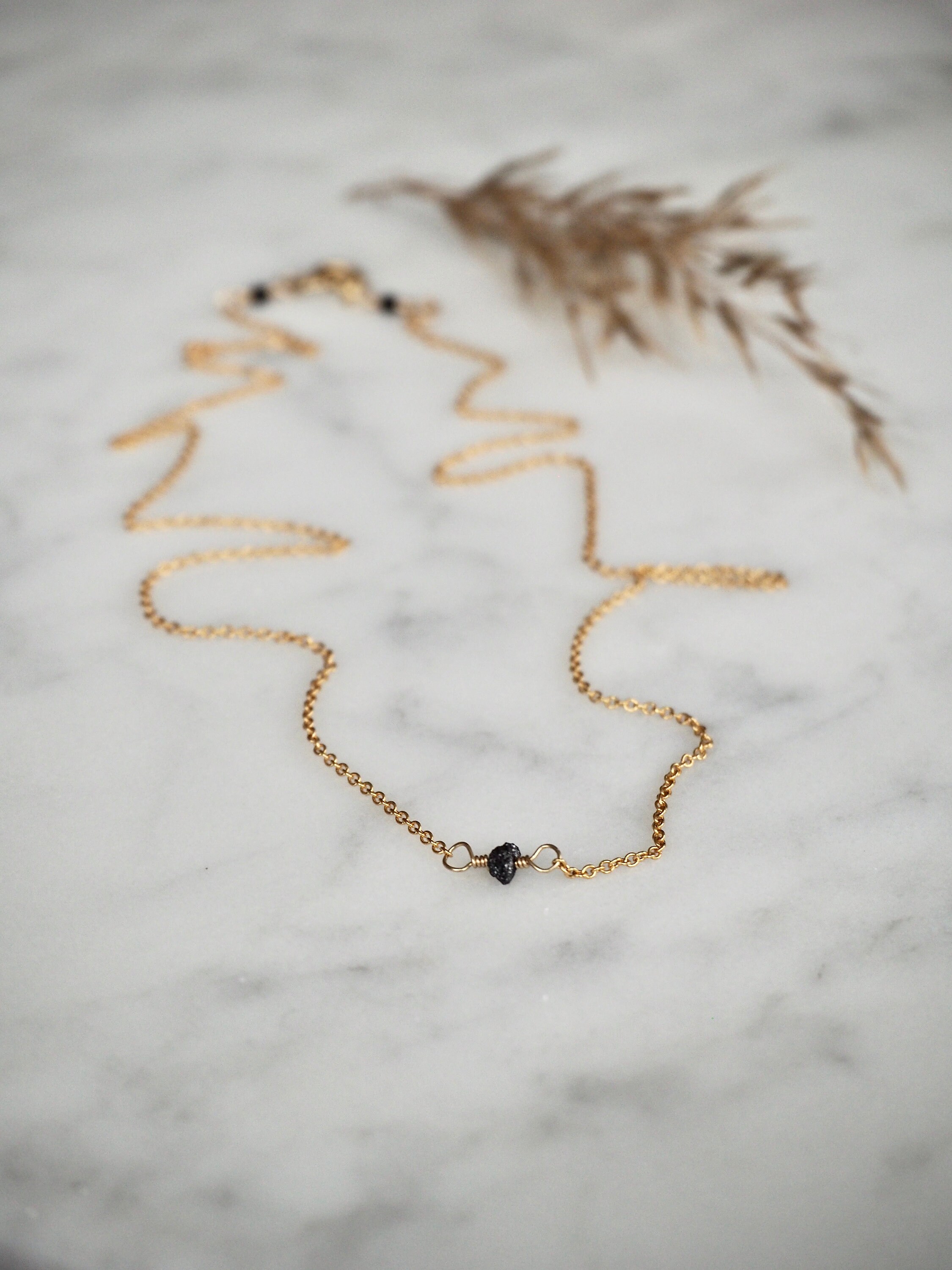 Genuine Raw Diamond Necklace Rough Diamond Necklace Dainty - Etsy